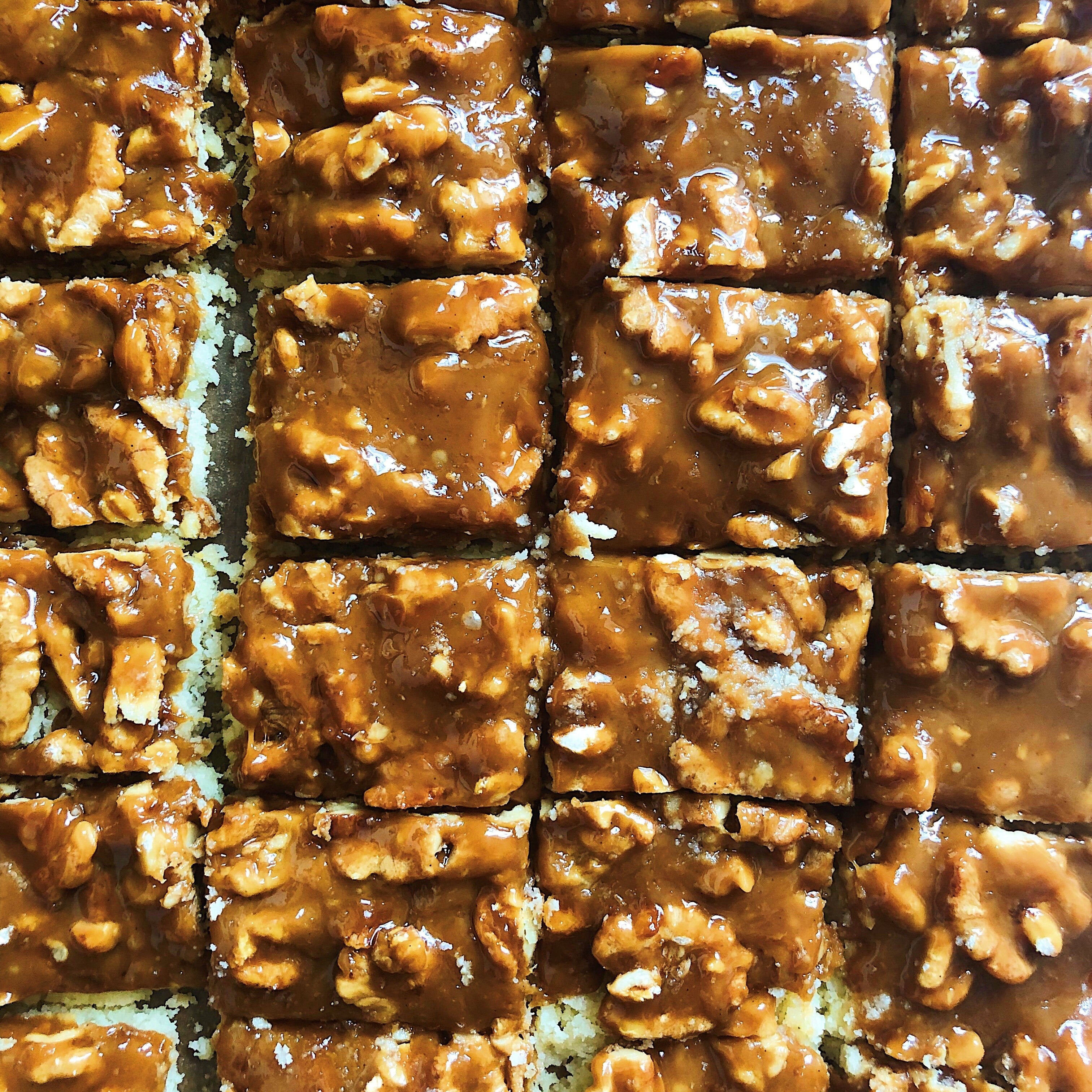 Hemp Honey Walnut Shortbread Bars | Colorado Hemp Honey